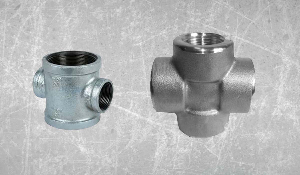 Forged Threaded Screwed Reducing Cross, ASME B16.11 Supplier